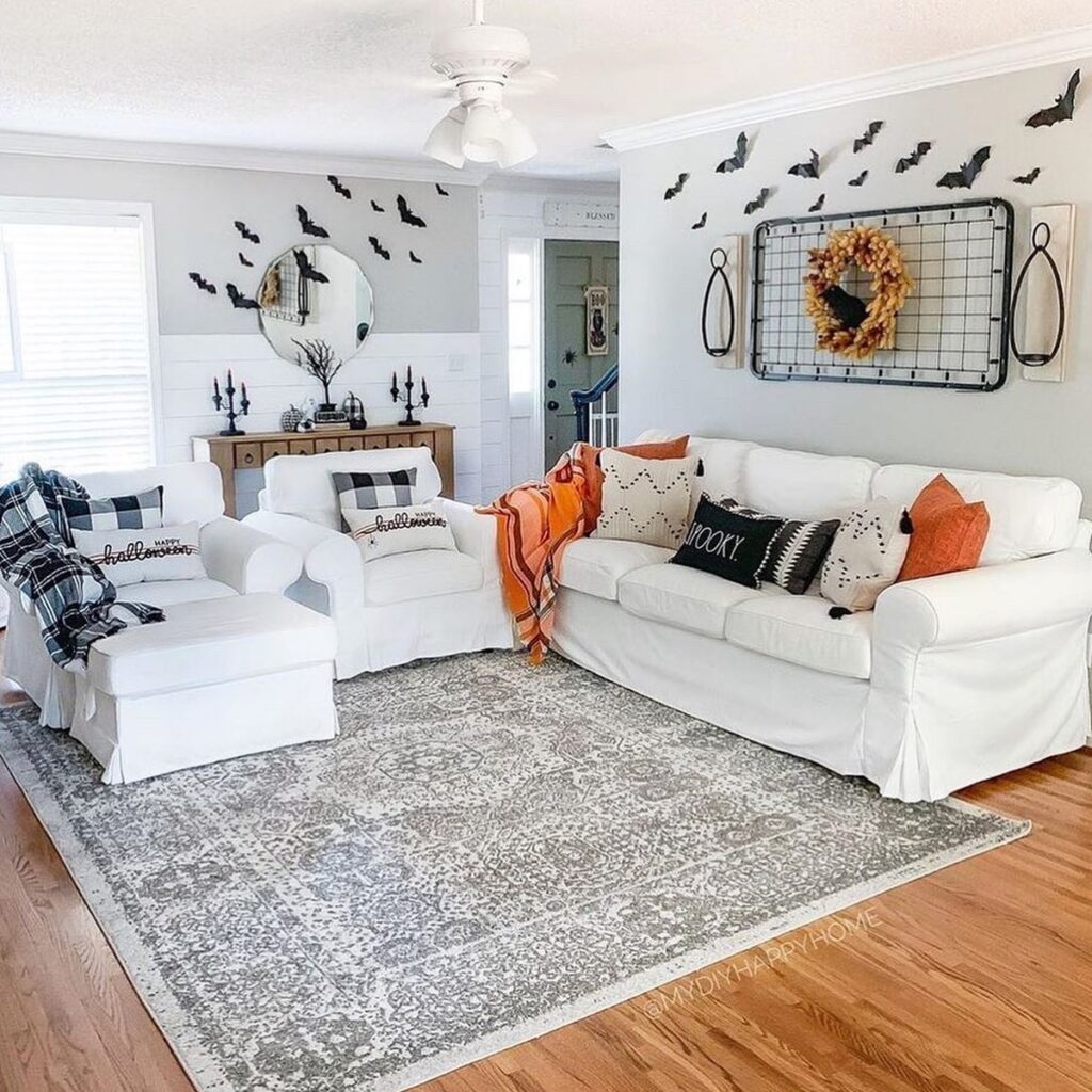32 Spooky Halloween Living Room Decor Ideas for a Cozy Home - Decor Rio