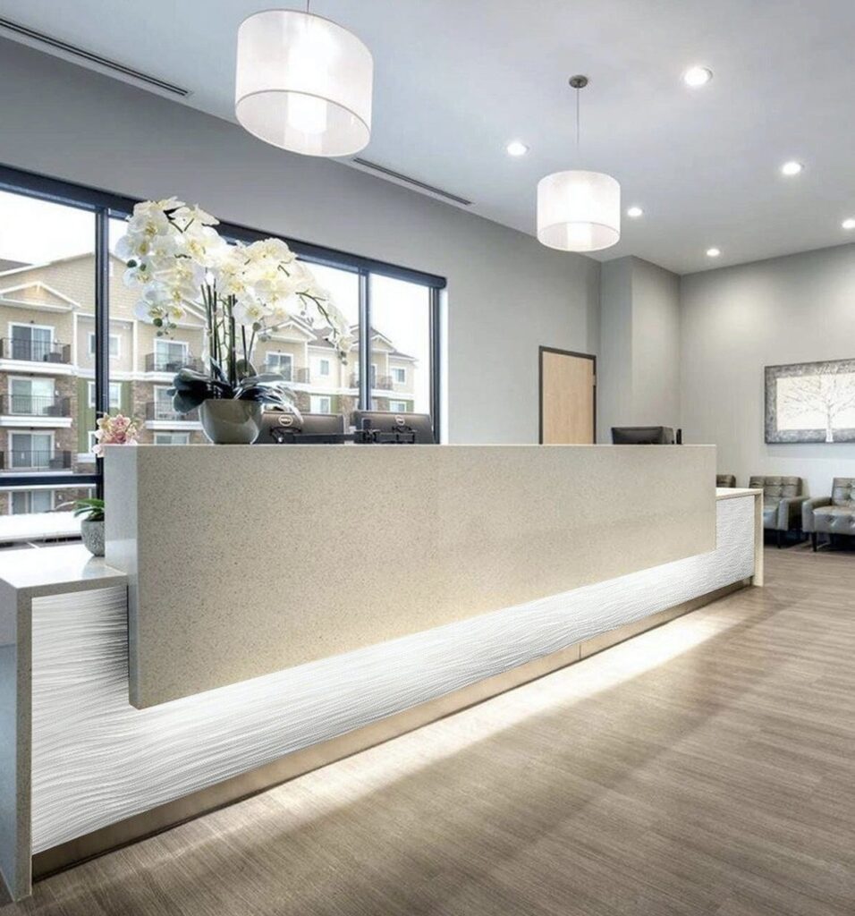 36 Front Desk Designs to Innovate Your Welcome Space - Decor Rio