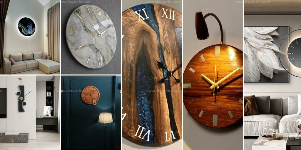 27 Wall Clock Styles to Add Elegance to Your Living Room - Decor Rio